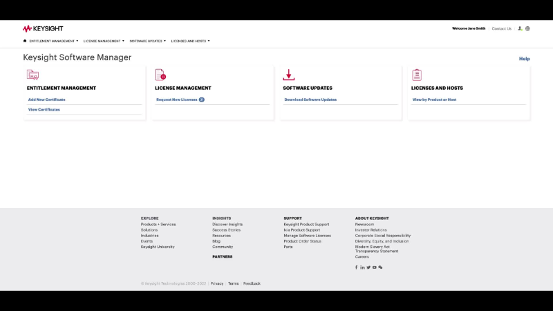 Registration on Keysight Software Manager | Keysight